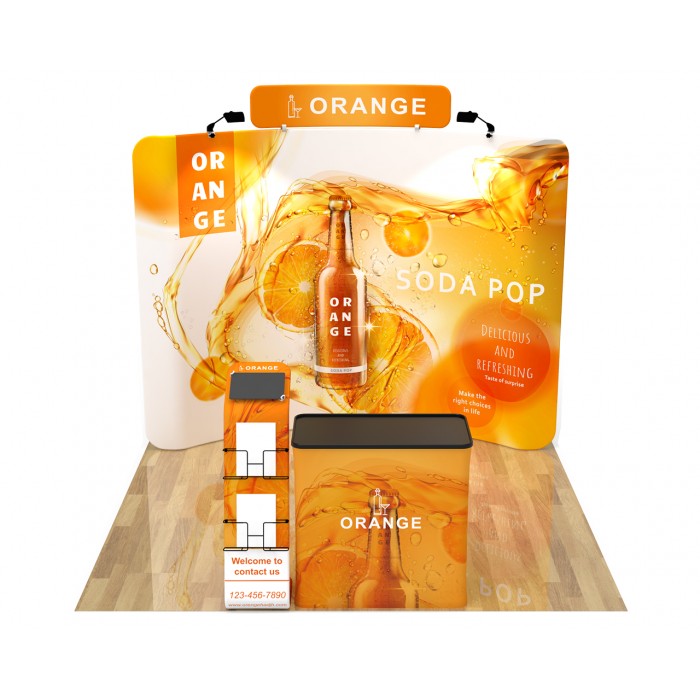 10ft Curve Custom Trade Show Display Booth 18