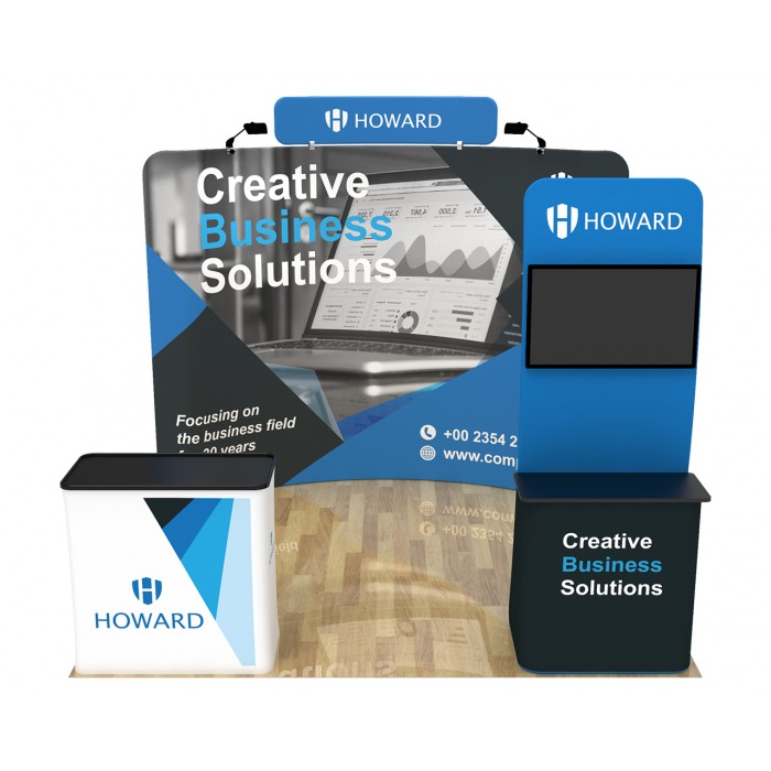 10ft Curve Custom Trade Show Display Booth 26