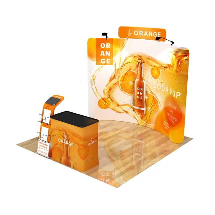 10ft Curve Custom Trade Show Display Booth 18