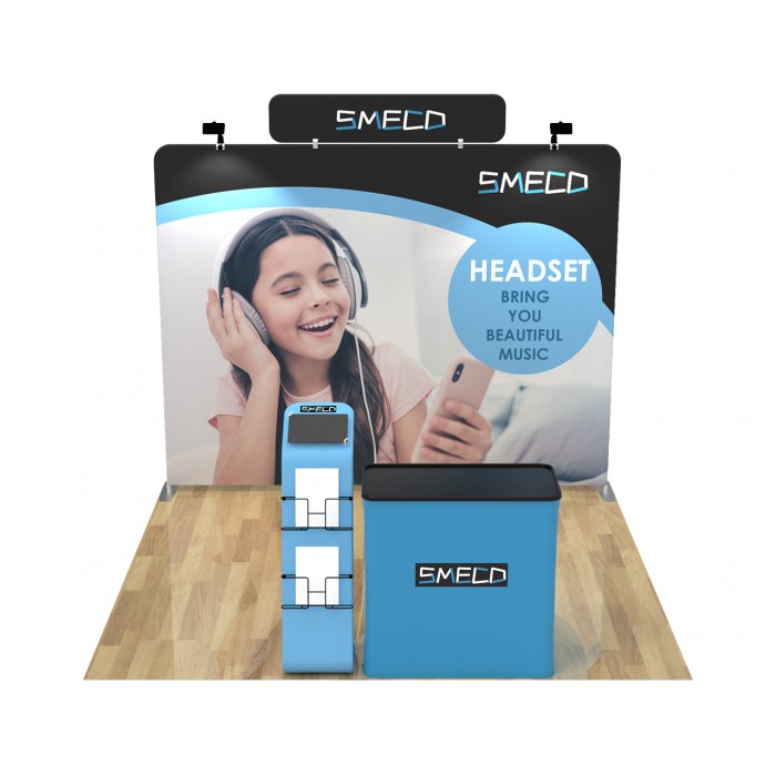 10ft Curve Custom Trade Show Display Booth 19