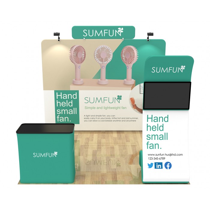 10ft Straight Custom Trade Show Display Booth 25